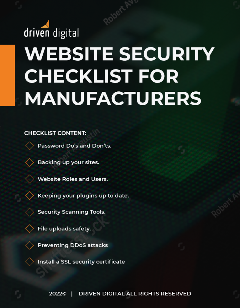 Website Security Checklist for Manufacturers Download | Pryor, Oklahoma